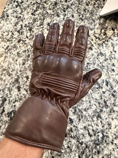 Full Gauntlet Motorcycle Gloves • Brown And Indie Ridge