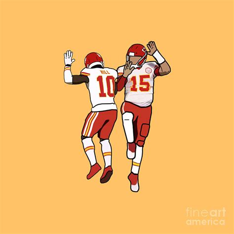 Pat Mahomes X Tyreek Hill Kansas City Chiefs Drawing By Prasetyo