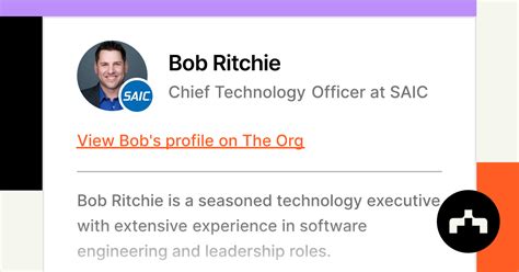 Bob Ritchie Chief Technology Officer At Saic The Org