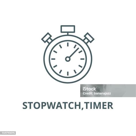 스톱 워치 타이머 벡터 라인 아이콘 선형 개념 개요 기호 기호 0명에 대한 스톡 벡터 아트 및 기타 이미지 0명 2 개념 Istock