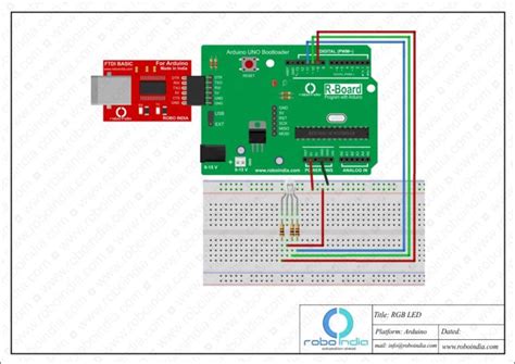 Rgb Led On Arduino Robo India Tutorials Learn Arduino Robotics