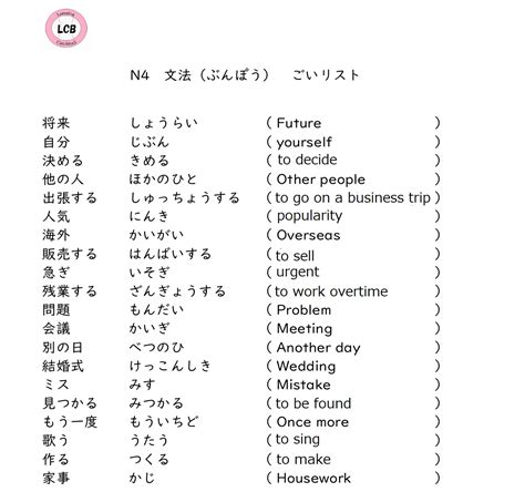 Learning Materials For Jlpt N4 To N5 Assignment Learning Catchball Online Japanese Lessons