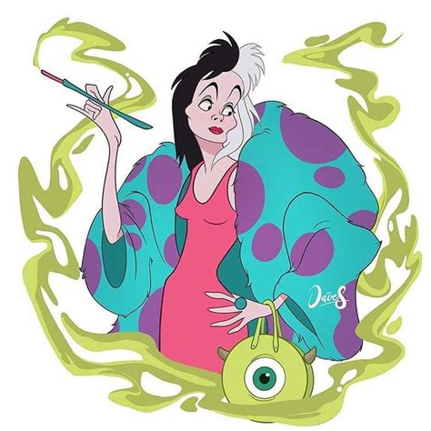 Cruella Devil Disney Art Disney Crossovers Disney Funny