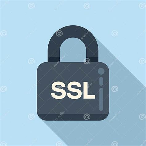 Ssl Certificate Padlock Icon Flat Vector Network Security Stock Vector