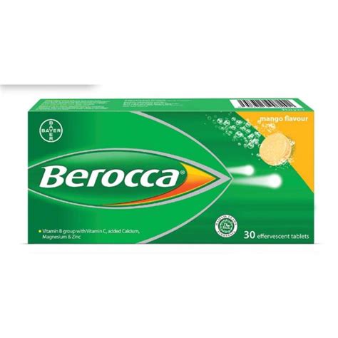 Berocca Mango Flavour 30 Effervescent Tablets Shopee Malaysia