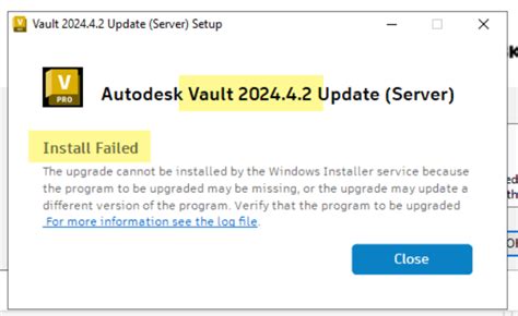 the upgrade cannot be installed by the windows installer service