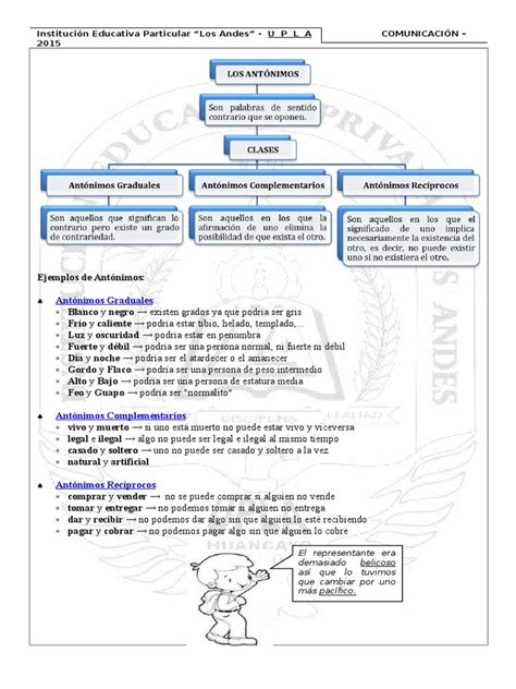 Tipos De Antónimos Pdf Violencia Deportes