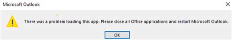 Fixed Outlook Error There Was A Problem Loading This App
