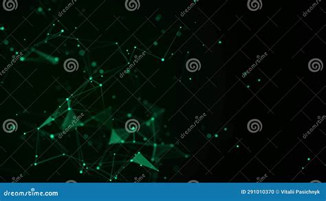 Futuristic Geometric Flow With Connecting Points And Lines Global Network Concept 3d Rendering
