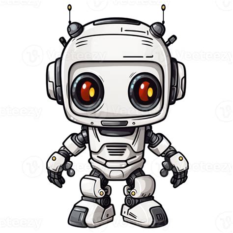 Cute Modern Robots Characters Elements Artificial Intelligence Or
