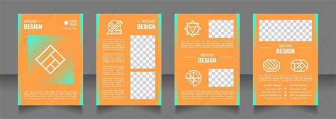 Funny Science Blank Brochure Design Sequence Poster Vertical Vector