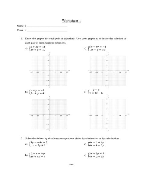 Simultaneous Equation Pdf