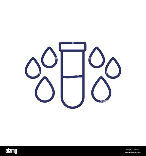 Water Testing Line Icon With A Sample Tube Stock Vector Image And Art Alamy