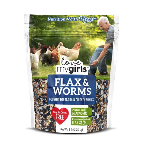 Love My Girls Flax And Worms Gourmet Multi Grain Chicken Treats 5 Lb Bag 1 Pack