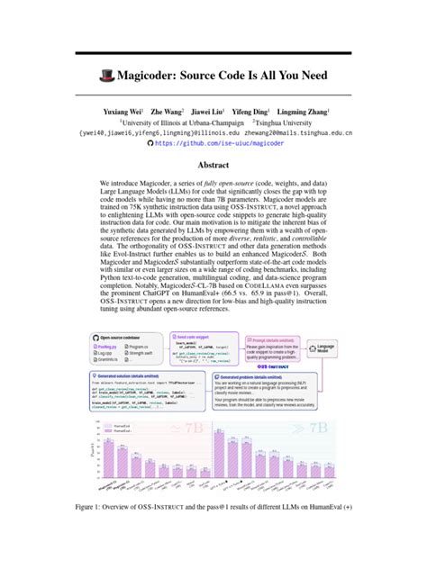 Magicoder Source Code Is All You Need Pdf Computing Computer Science