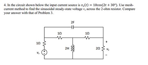 Solved In The Circuit Shown Below The Input Current Source