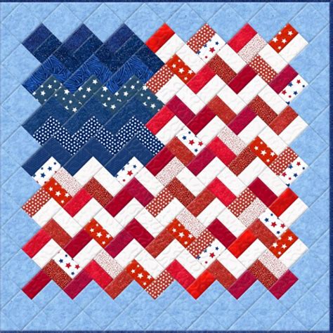 Zig Zag Flag Quilt Pattern Easy Crafts Patterns