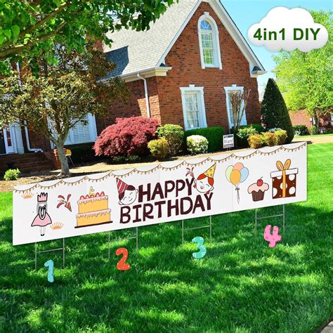 Buy Larreede Blank Yard Signs With Stakes 4 Pack 18 X 12 Inches White
