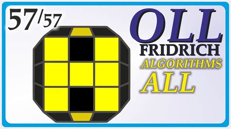 Oll 5757 Speedcubing Algorithm Rubiks Cube Fridrich Method Orientlast