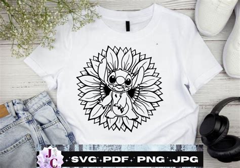 Puntada Lilo Stitch Girasol SVG Etsy México