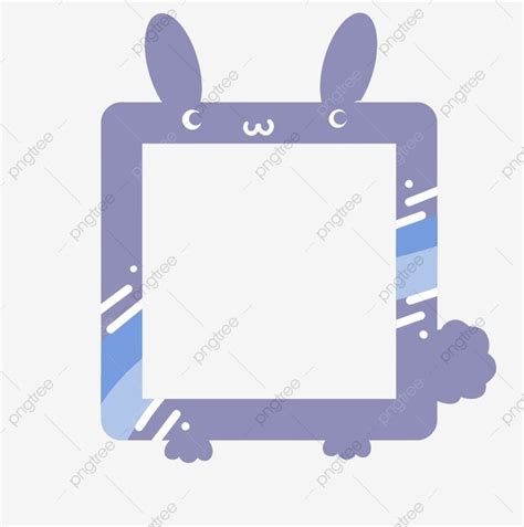 รูปpurple Border Qr Code Border Cartoon Border Purple Rabbit Png ขอบสีม่วง ชายแดนรหัส Qr