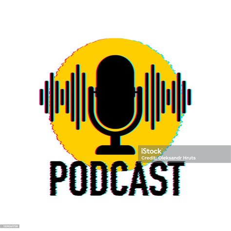 팟캐스트 결함 아이콘 배지 아이콘 스탬프 로고 벡터 스톡 일러스트레이션입니다 로고에 대한 스톡 벡터 아트 및 기타 이미지