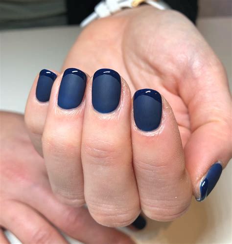33 Chic Matte Navy Blue Nails Youll Want Right Now Nail Designs Daily