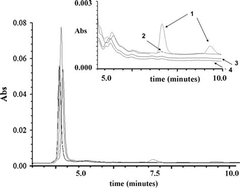 Hplc Analysis Hplc Chromatograms Of The Extracts In Water Of Rs Before