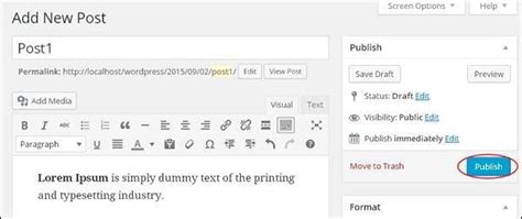 Wordpress 发布帖子w3cschool