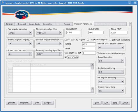 Monte Carlo Transport Parameter Input For The Rz Egsnrc User Codes Download Scientific Diagram