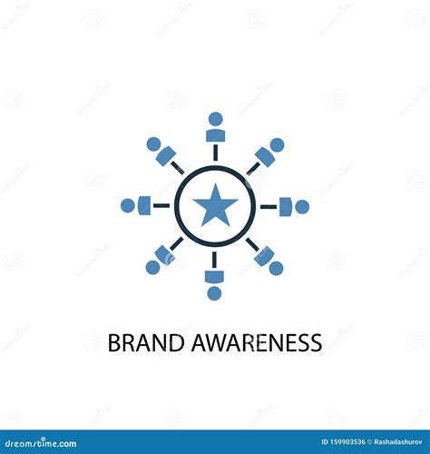 Brand Awareness Concept 2 Colored Icon Stock Vector Illustration Of People Information 159903536