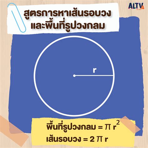 Altv ช่อง 4 รวมสูตรคำนวณที่ใช้ค่า π