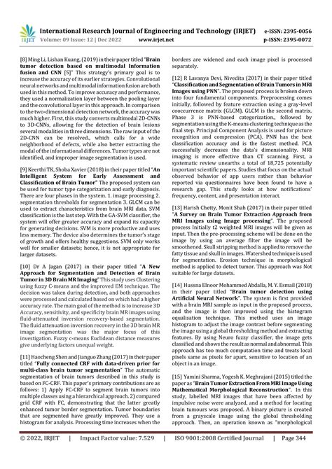 Brain Tumor Detection Using Region Based Convolutional Neural Network And Pso Pdf Cancer