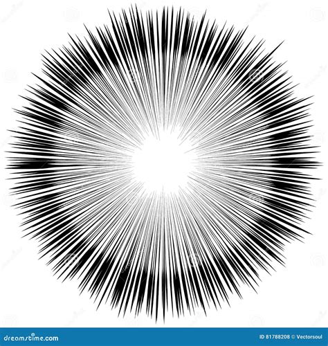 Abstract Circular Element Radial Lines Shape Geometric Element Stock Vector Illustration Of