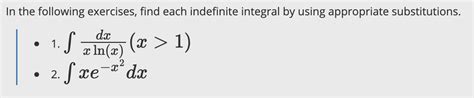 solved in the following exercises find each indefinite