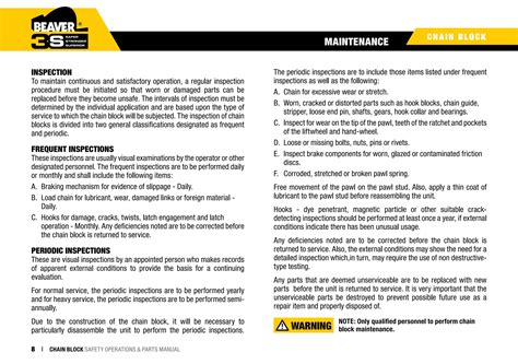 Chain Block Safety Operations And Parts Manual Pdf
