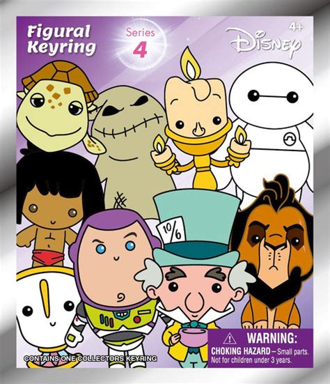 Disney 3d Figural Keyring Disney Series 4 Mystery Pack 1 Random Figure