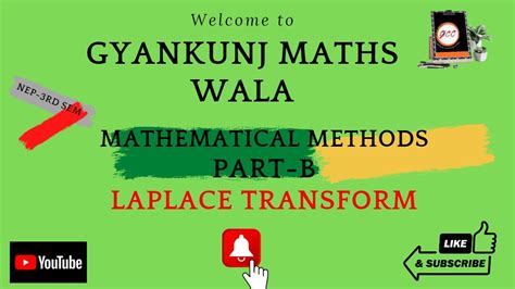 Lect 02laplace Transformmathematical Methodsbsc 3rd Sem Youtube