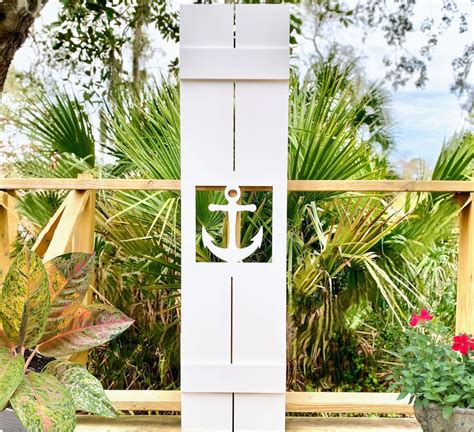 custom anchor window shutter weatherproof shutter with anchor cutout