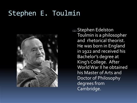 Ppt The Toulmin Model Of Rhetorical Argument Powerpoint Presentation Id 9595494