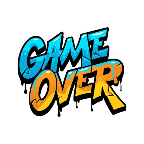 Game Over Graffiti Street Art Urban Style Paint 26836007 Vector Art At