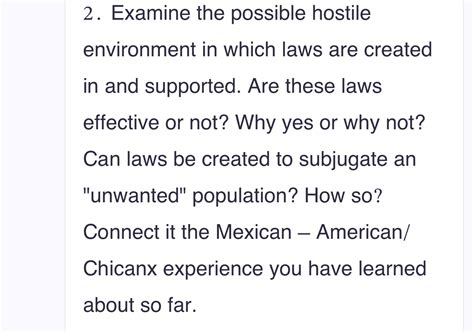 Solved Examine the possible hostile environment in which | Chegg.com