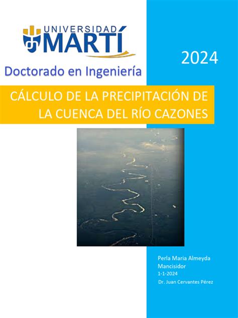 Actividad 2 Cuenca Cazones Pmam Pdf Precipitación Física Aplicada
