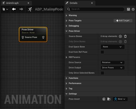 Pose Driver In Unreal Engine Unreal Engine 56 Documentation Epic
