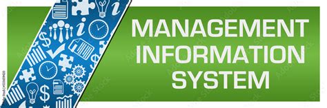 Management Information System Blue Green Business Symbols Texture