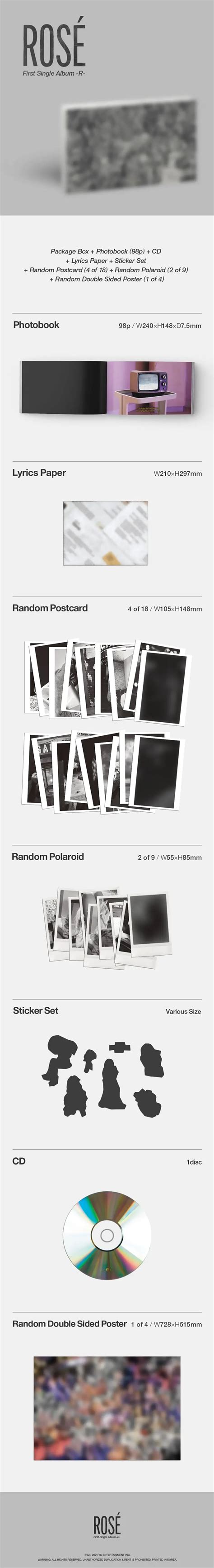 Rosé R First Single Album CATCHOPCD Hanteo Circle Certified