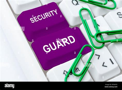 Text Caption Presenting Security Guard Word Written On Tools Used To