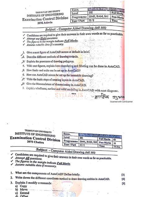 Autocad Question Bank Pdf