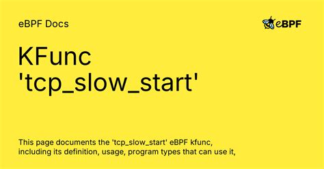 Kfunc Tcpslowstart Ebpf Docs