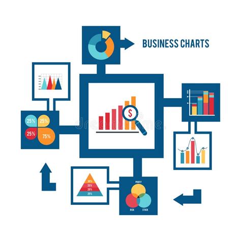 Business Chart Icons Set Stock Vector Illustration Of Presentation 47192525
